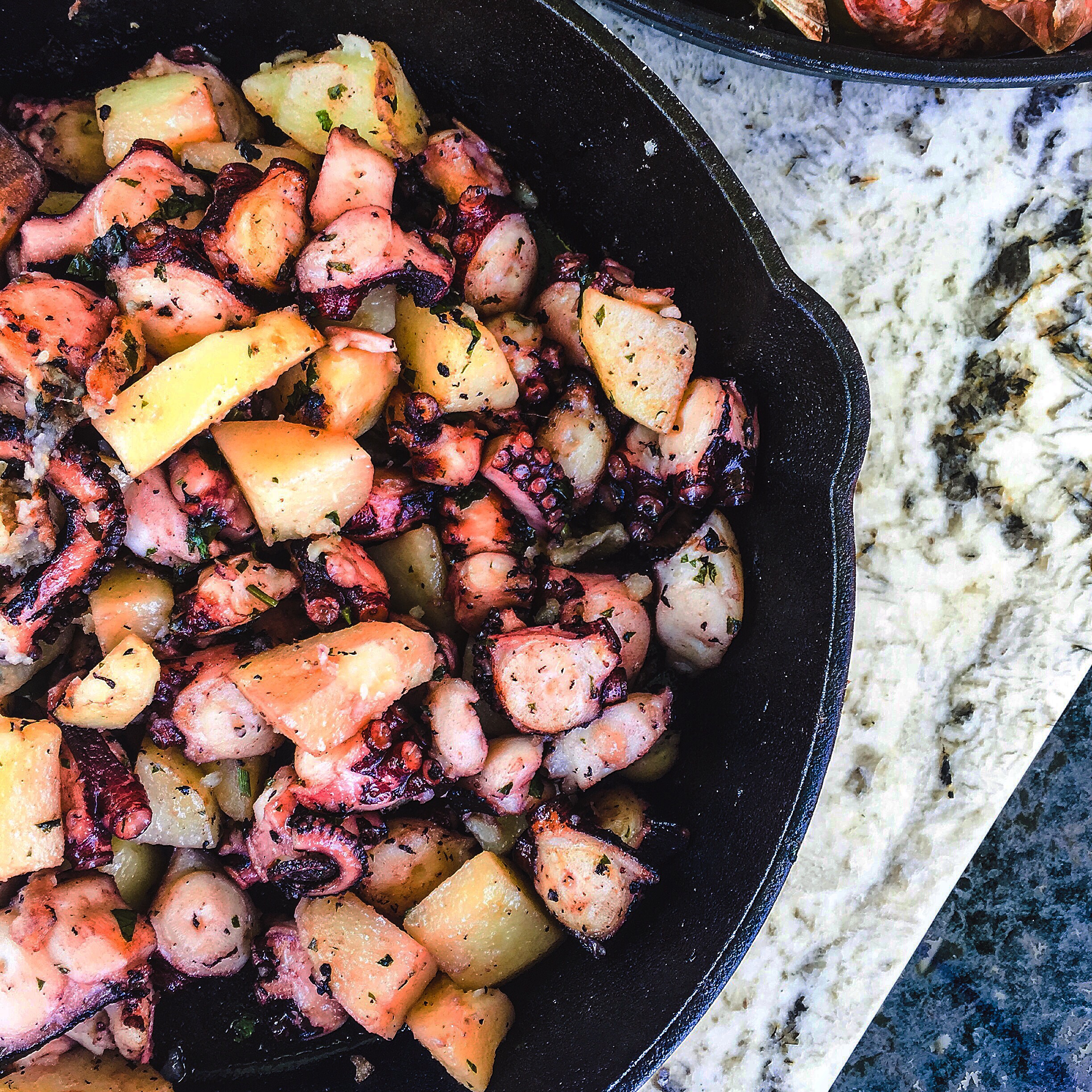 Oven Roasted Octopus and Potatoes - Adriana Loves Food